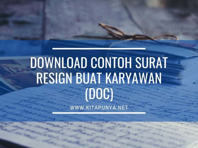 (DOC) Contoh Surat Resign Karyawan Yang Baik dan Benar Format Word
